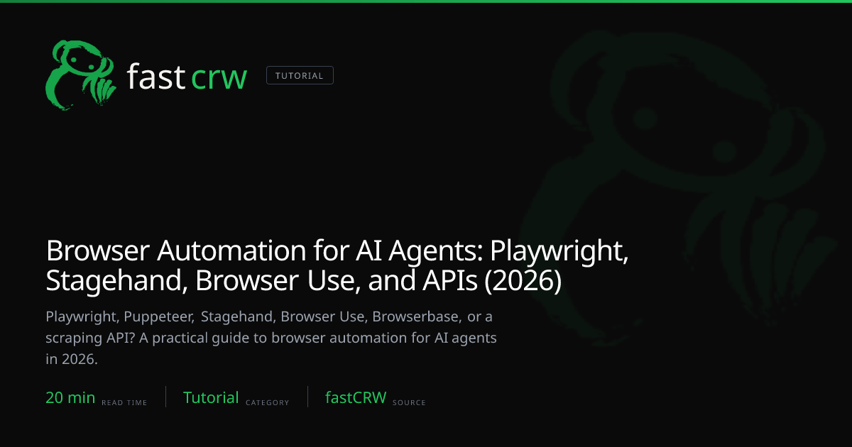 Browser Automation for AI Agents: Playwright, Stagehand, Browser Use ...