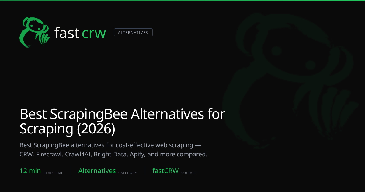 Best ScrapingBee Alternatives for Scraping (2026) | fastCRW